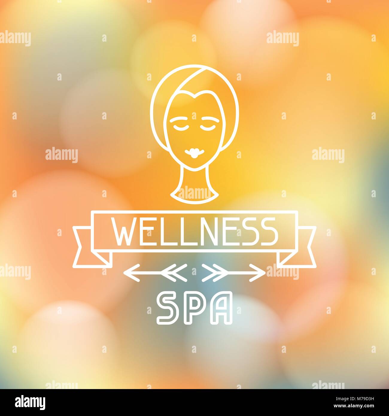 Spa wellness label on blurred background Stock Vector Image & Art - Alamy