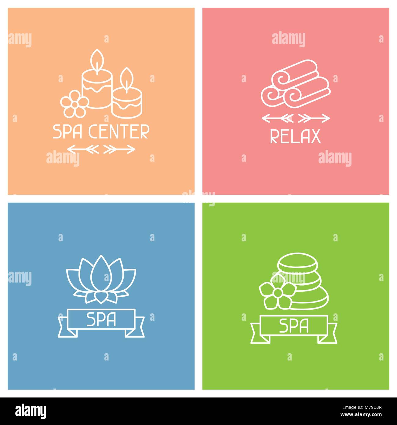 Set spa banner Stock Vector Images - Alamy