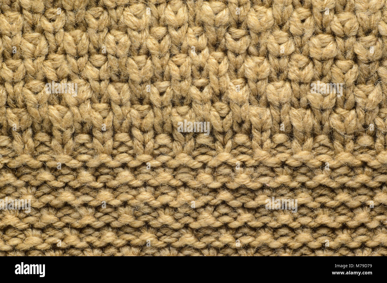 Beige Texture of a Knitted Sweater with Two Types of Knitting. Knit ...