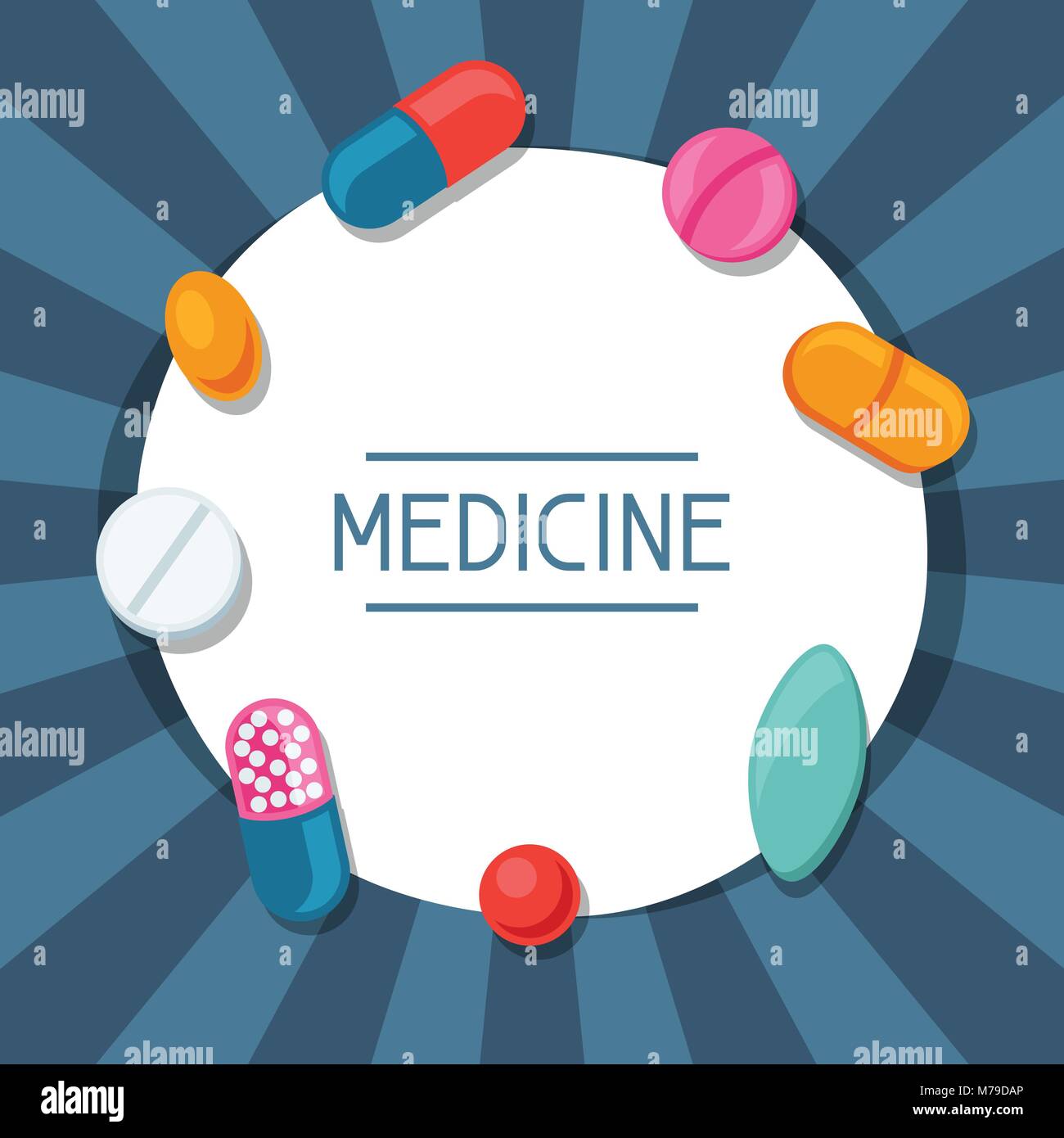 Medical background design with pills and capsules Stock Vector Image ...