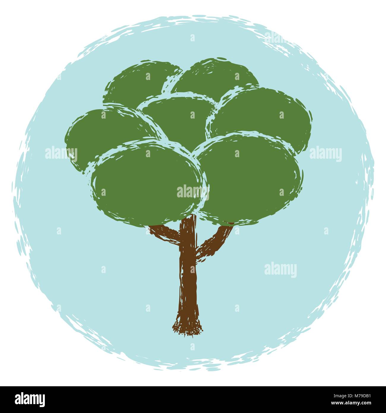 Green abstract tree in Cut Out Stock Images & Pictures - Alamy