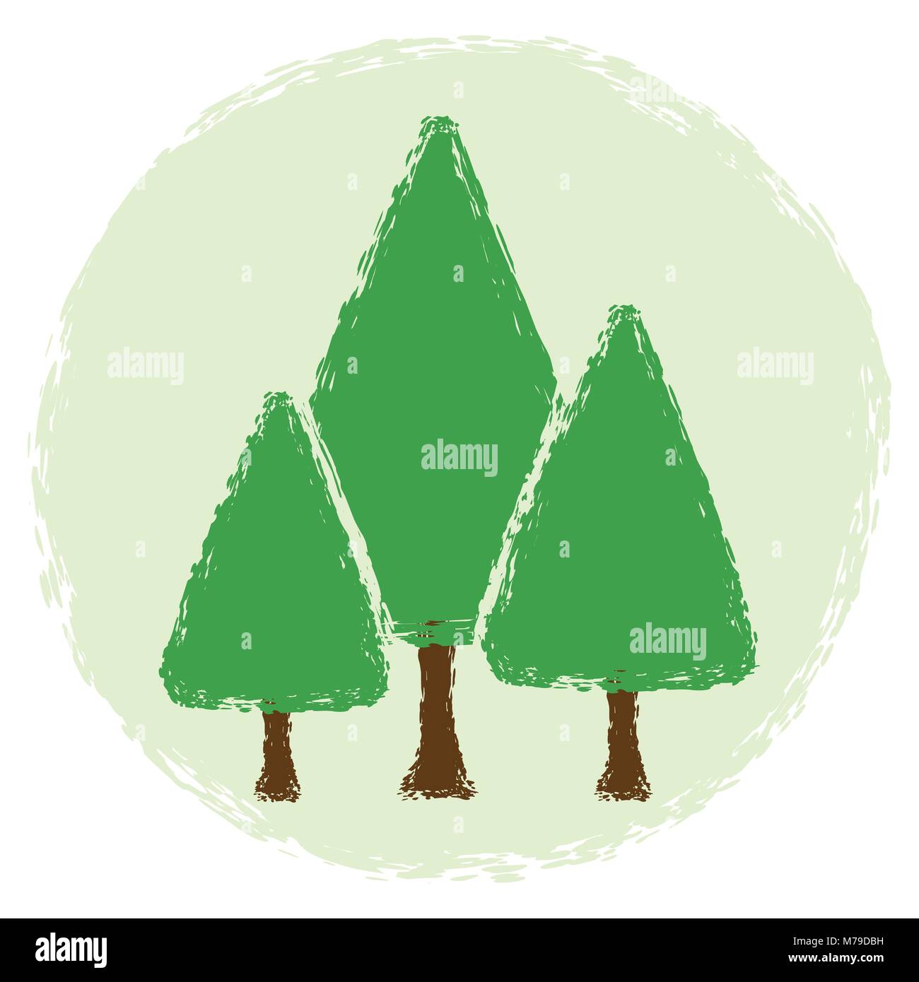 Tree plant wood old growth environment Stock Vector Images - Alamy