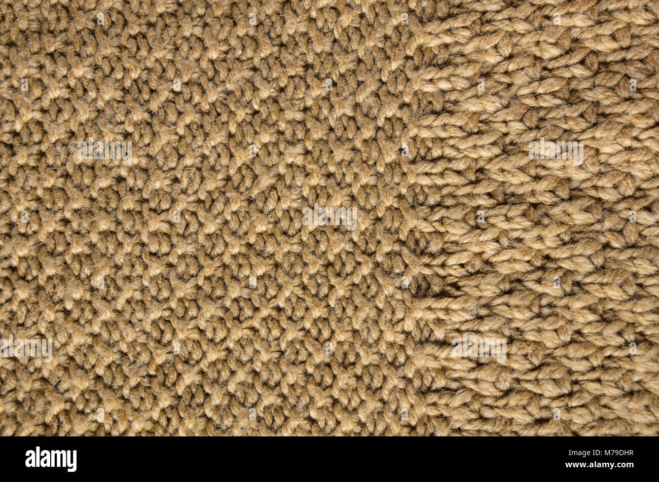 Beige Texture of a Knitted Sweater with Two Types of Knitting. Knit ...