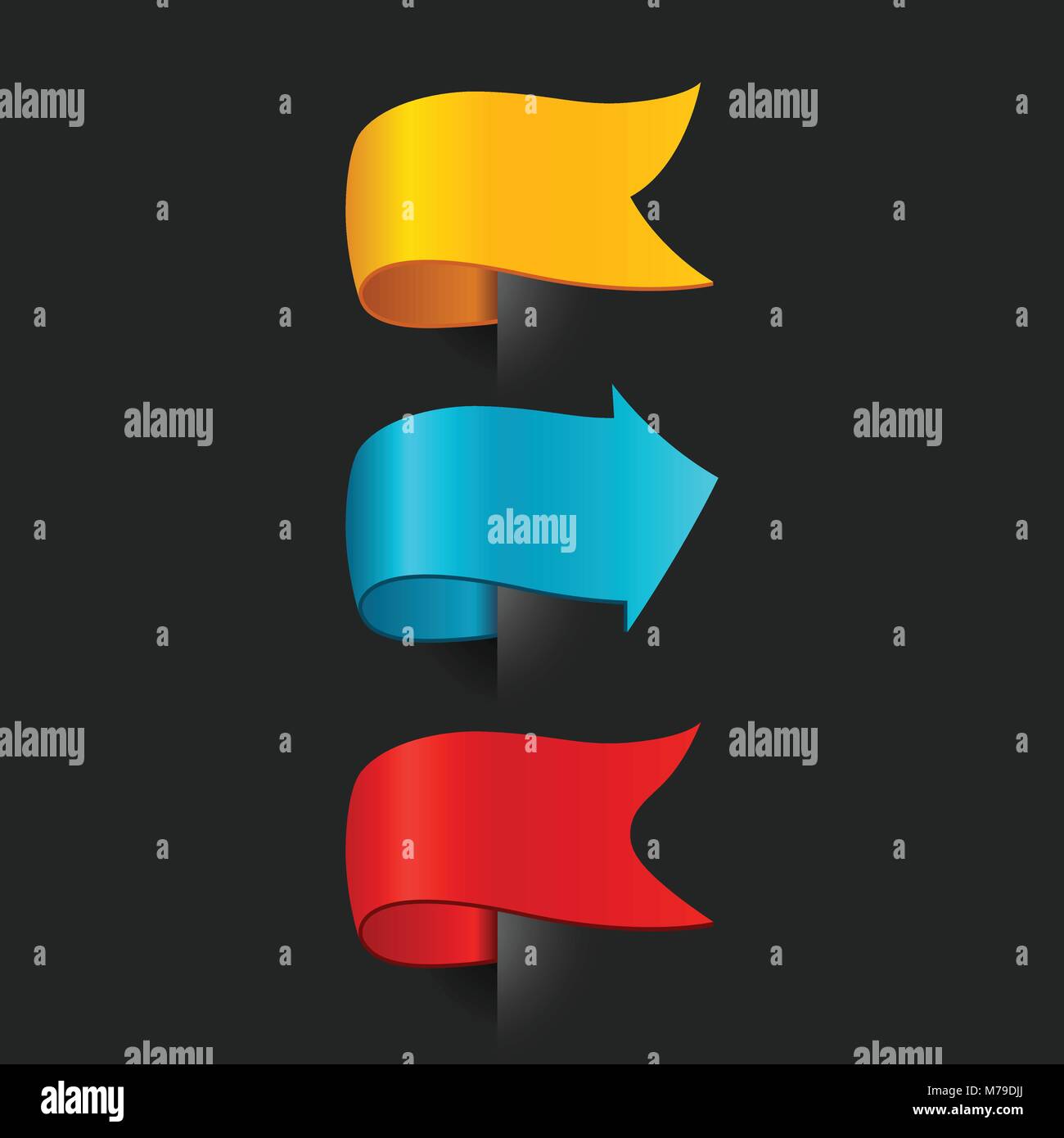 Set of promotional colored ribbons and labels Stock Vector Image & Art ...