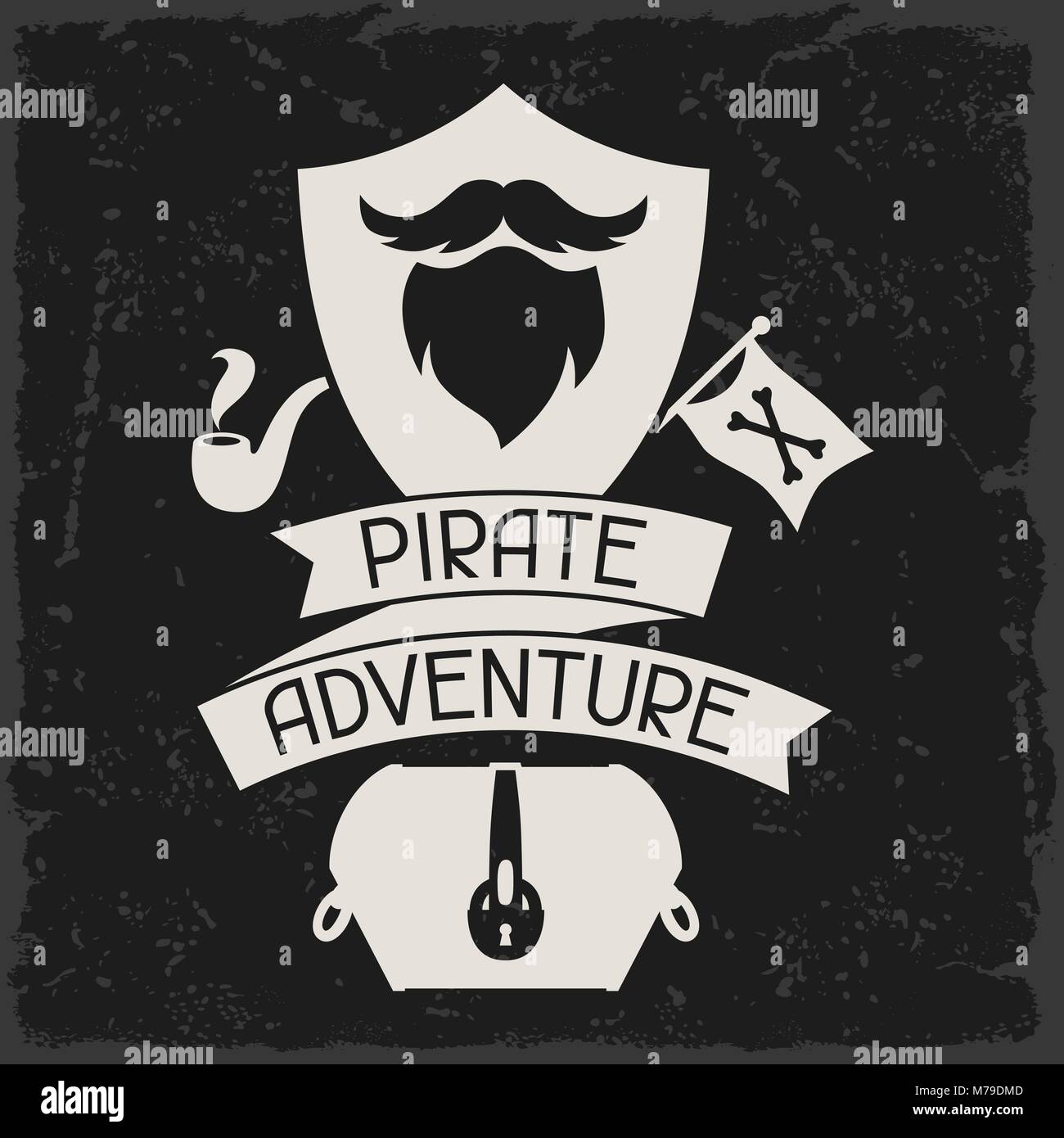 Pirate nautical theme grunge background Stock Vector Images - Alamy