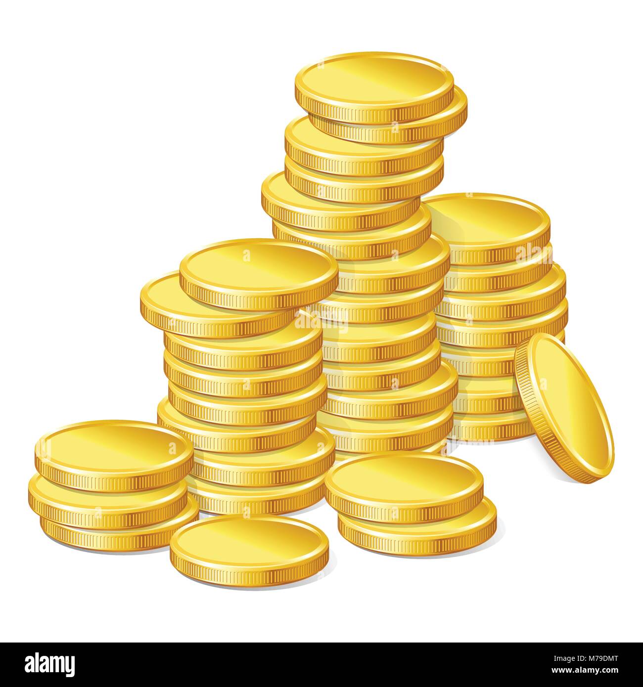 Circle gold coins Stock Vector Images - Alamy