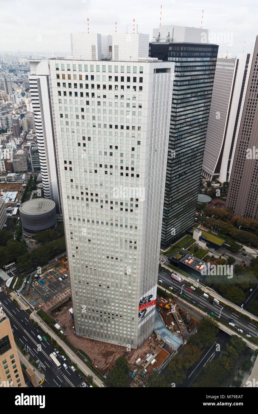 City view of Tokyo, an enormous extension of buildings and skyscrapers ...