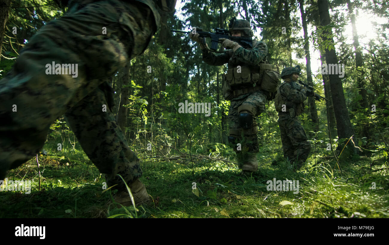 Portrait soldier walking rifle hi-res stock photography and images - Alamy