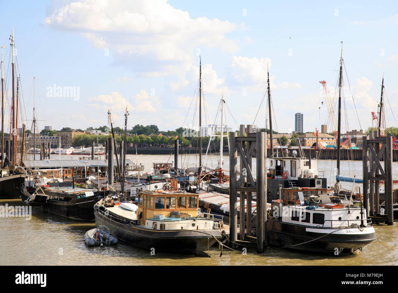 Hermitage Community Moorings in London, England Stock Photo - Alamy