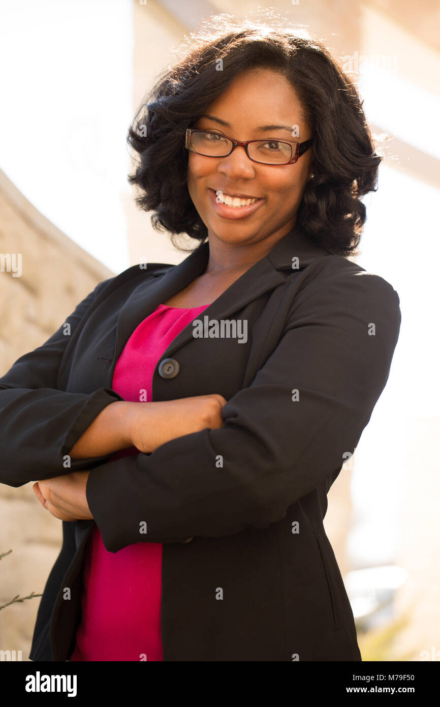 Business woman standing outside an office building Stock Photo - Alamy Business woman standing outside an office building Stock Photo - Alamy