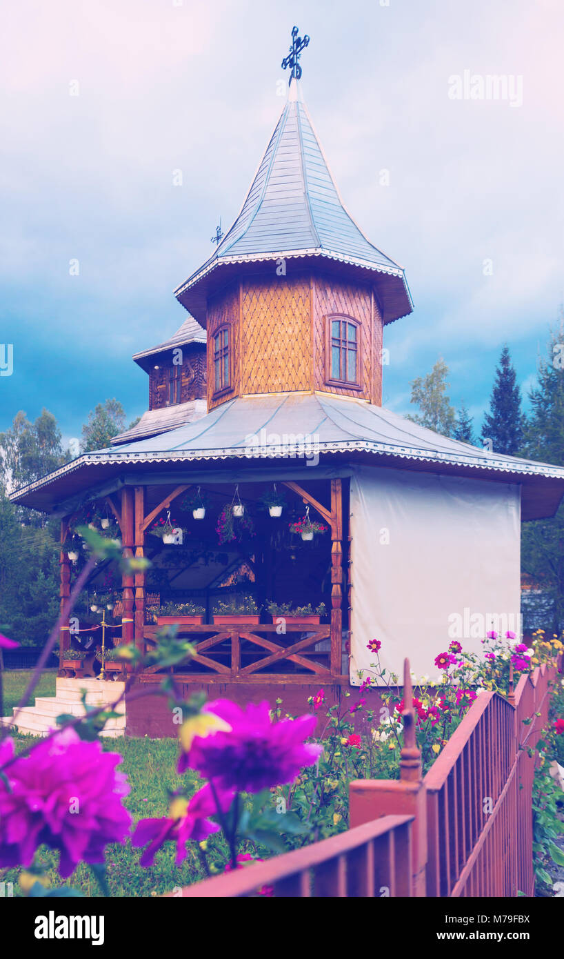 Wooden orthodox church Saints Peter and Paul, Carlibaba village ...