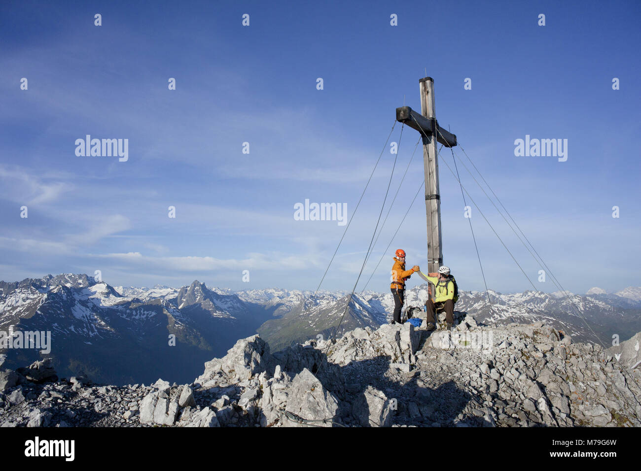 via ferrata route scene Arlberger via ferrata route, destination ...