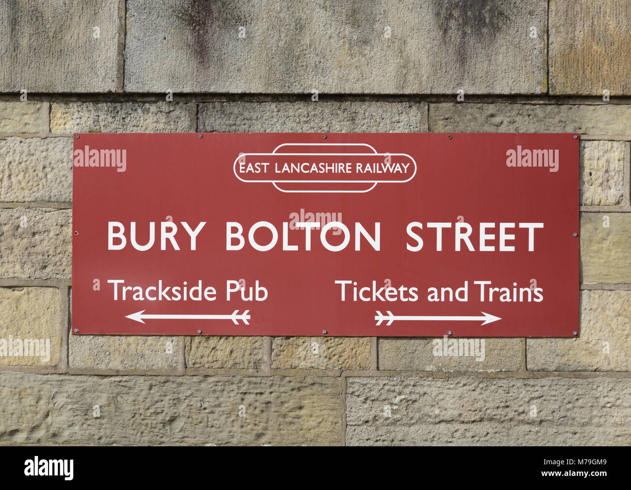 East lancashire railway direction sign hi-res stock photography and ...