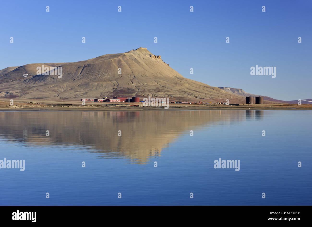 Greenland, East Greenland, Scoresbysund, Constable Point, airport Stock ...