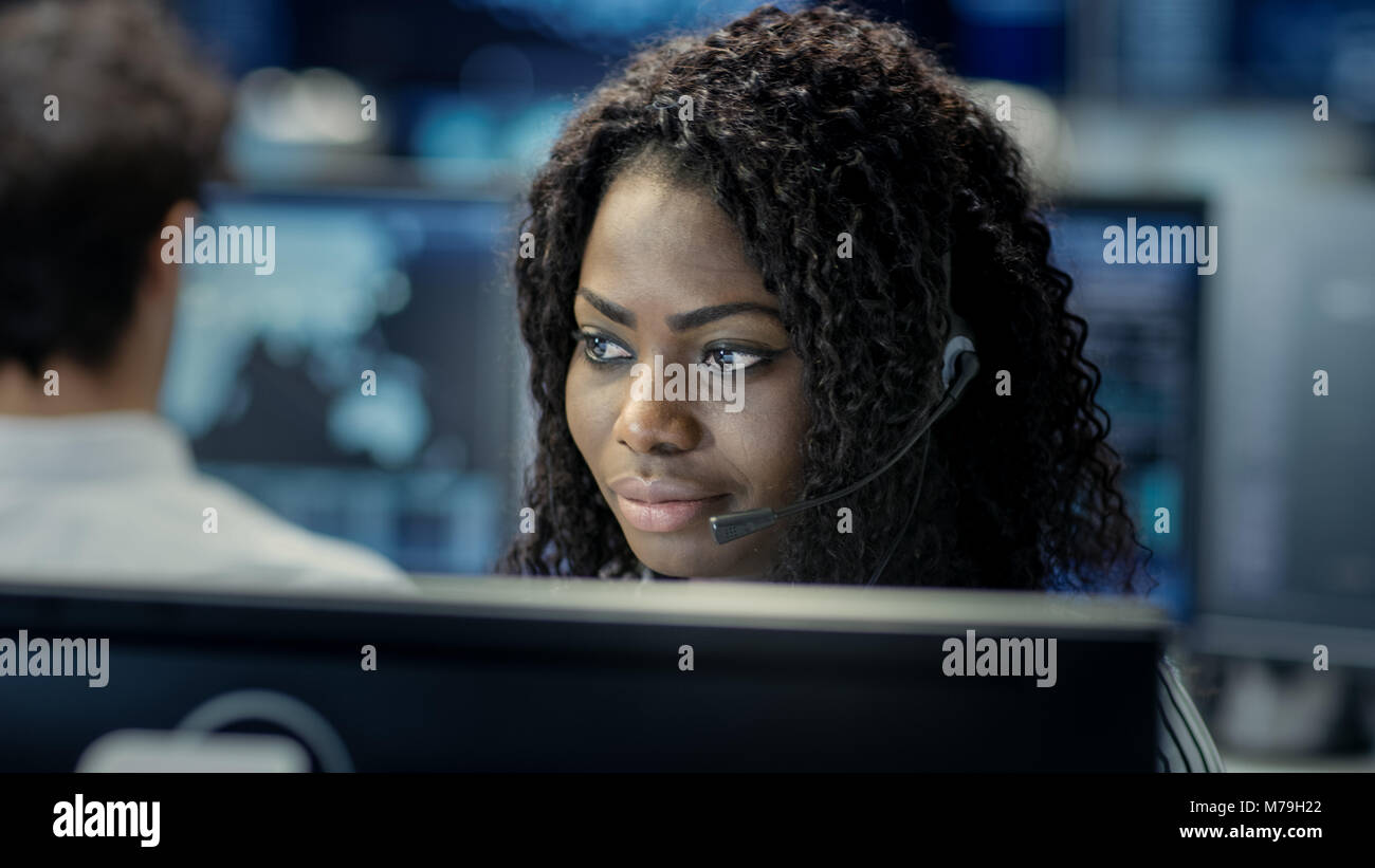 Female Customer Service Representative Answer Client's Questions in a ...