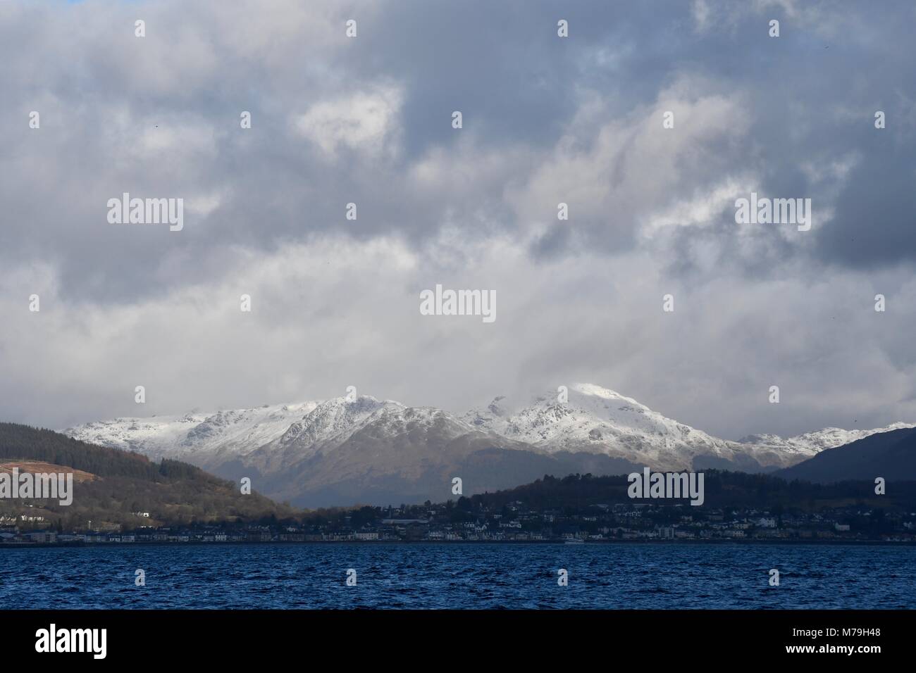 View across the Clyde towards Dunoon Stock Photo - Alamy