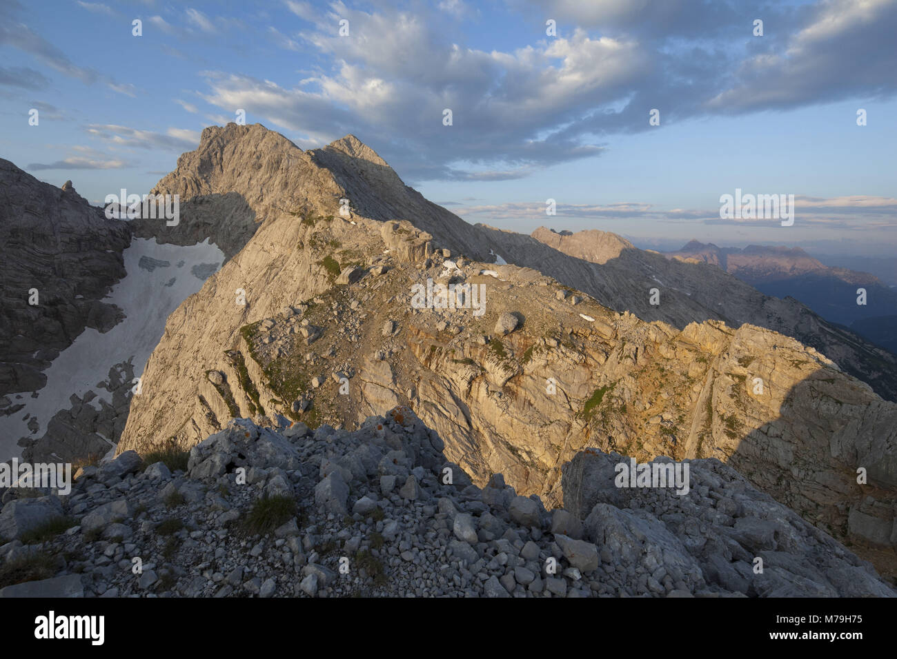 Hochkalter' from the north, Berchtesgaden Alps, Bavaria, Germany Stock ...