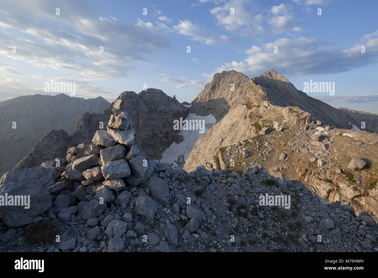 Hochkalter' from the north, Berchtesgaden Alps, Bavaria, Germany Stock ...