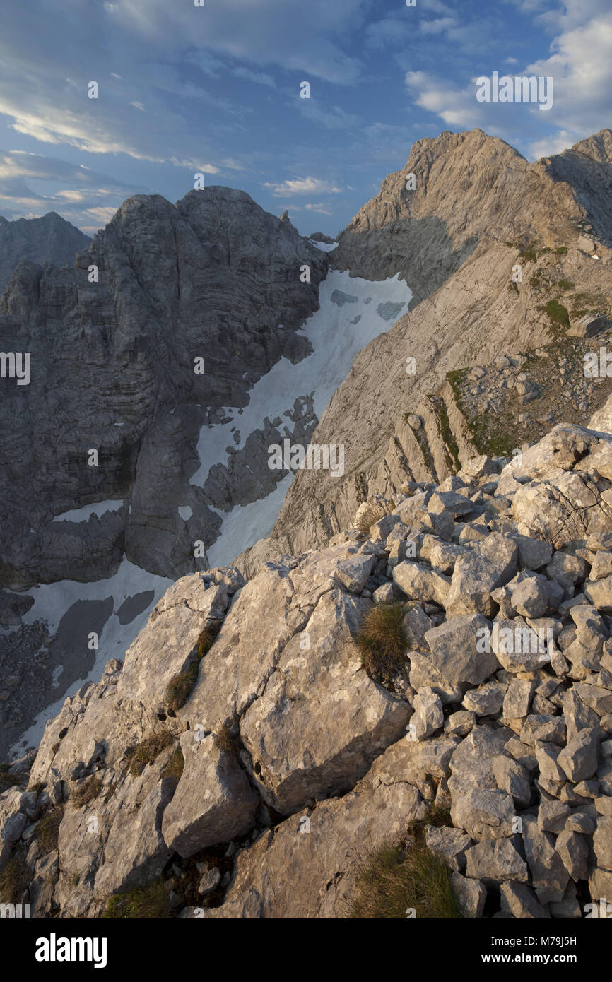 Hochkalter' from the north, Berchtesgaden Alps, Bavaria, Germany Stock ...