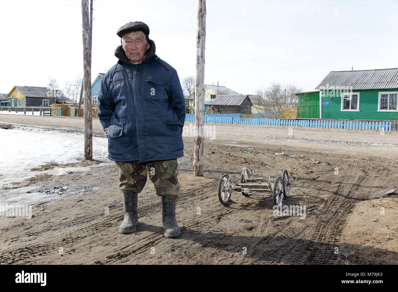 Northern Europe, Russia, Nanyar Mar, Nenets, old man Stock Photo - Alamy