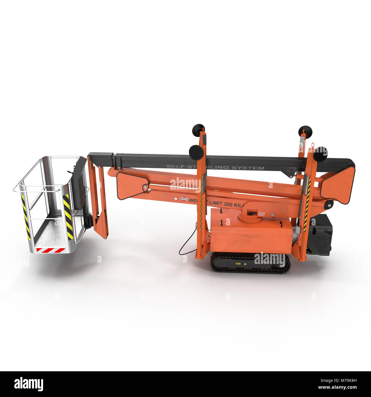 Orange mobile crane Cut Out Stock Images & Pictures - Alamy