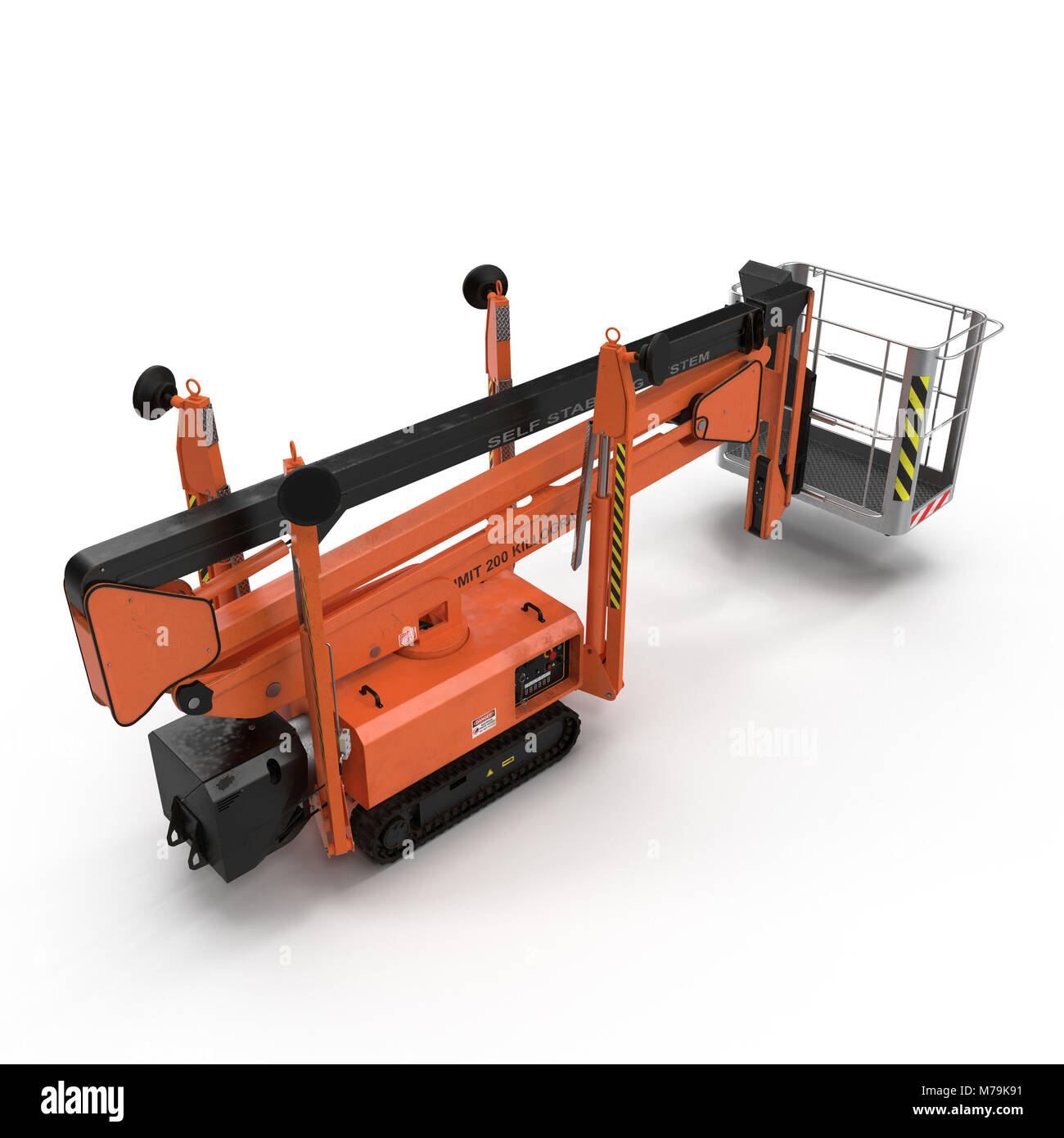Orange mobile crane Cut Out Stock Images & Pictures - Alamy