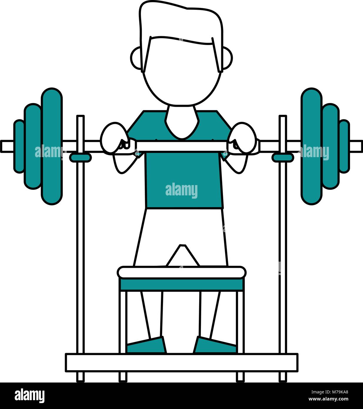 Gym bench weights vector illustration graphic design Stock Vector Image ...