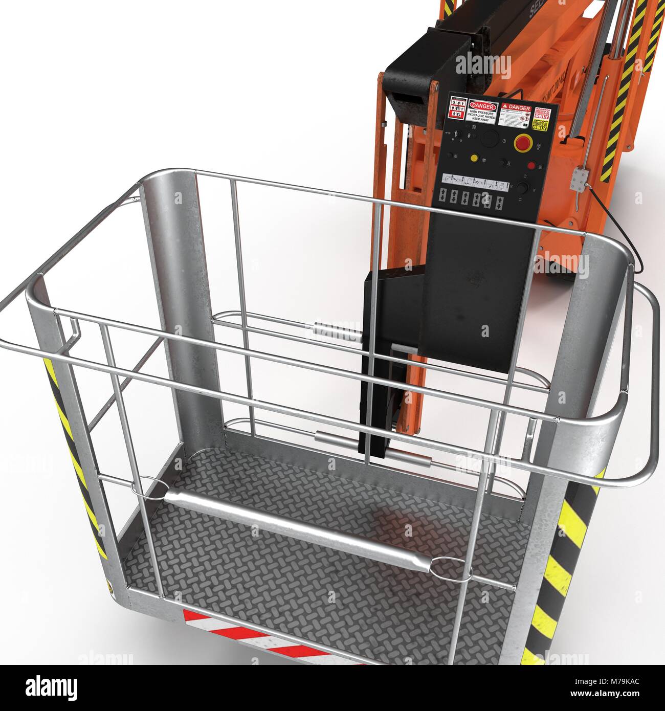 Orange hydraulic utility lift hi-res stock photography and images - Alamy