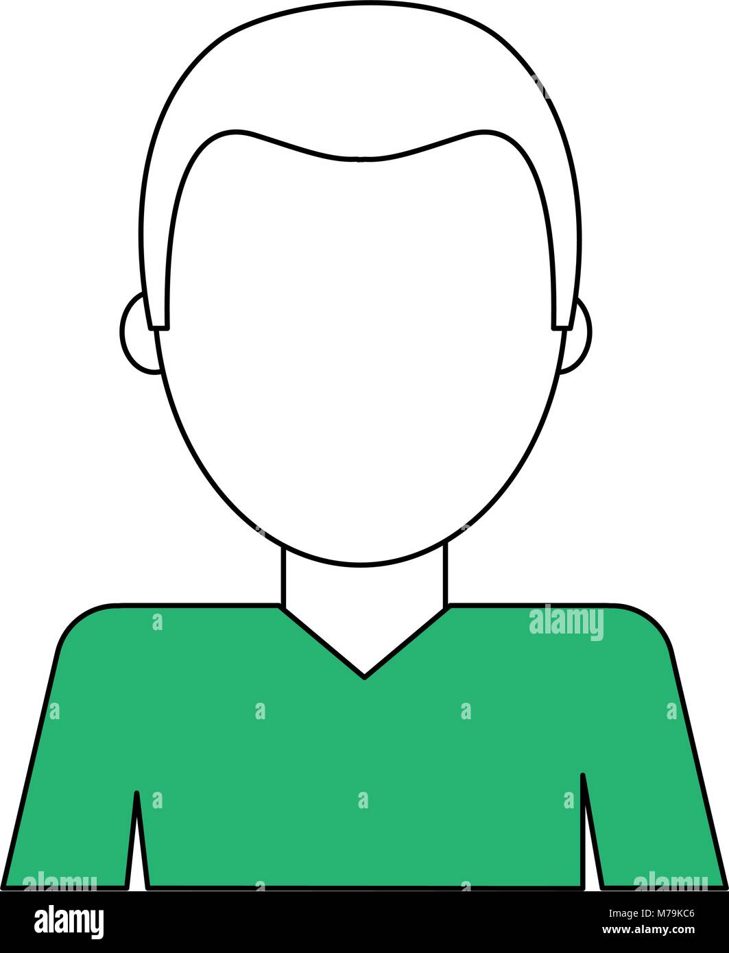 Man faceless avatar vector illustration graphic design Stock Vector ...