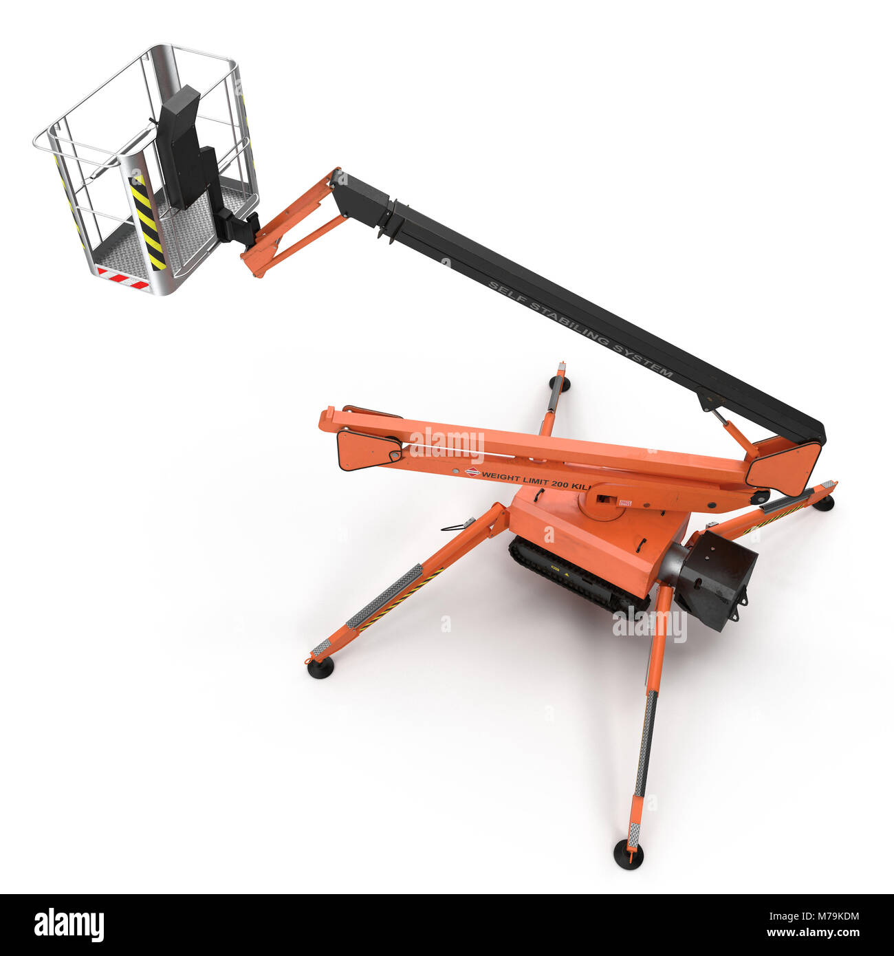 Orange scissor lift hi-res stock photography and images - Alamy