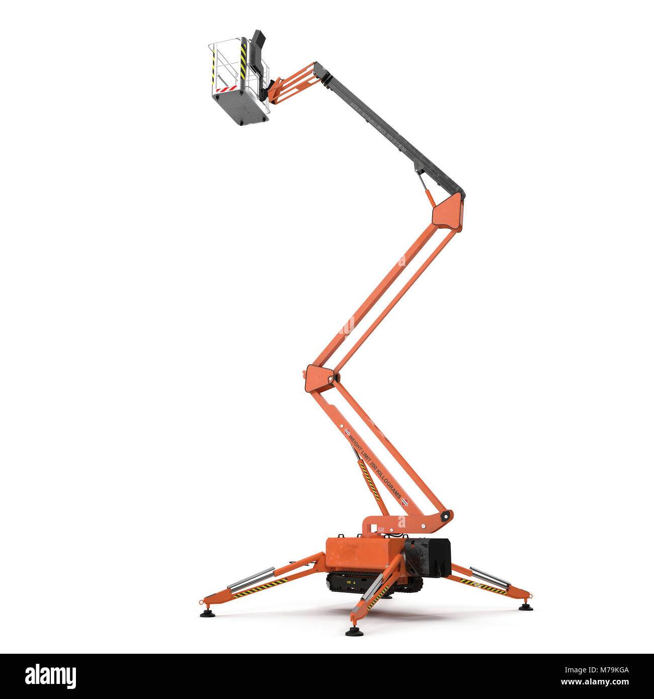 Orange scissor lift hi-res stock photography and images - Alamy