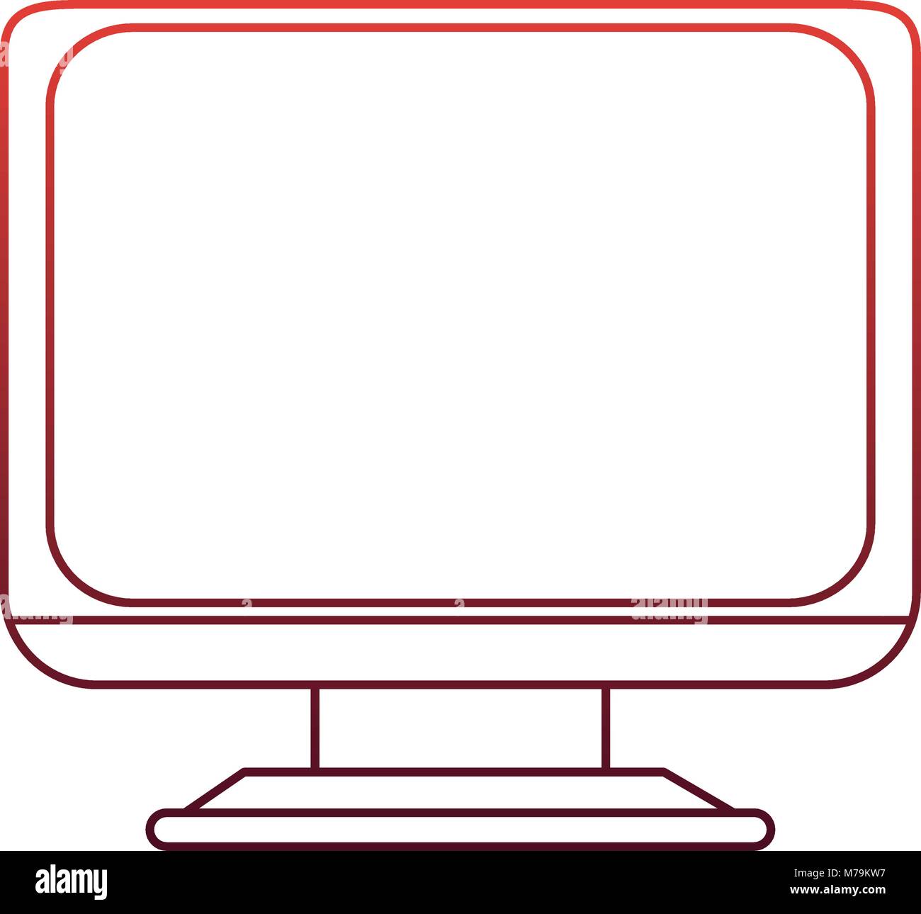 Computer screen technology vector illustration graphic design Stock ...