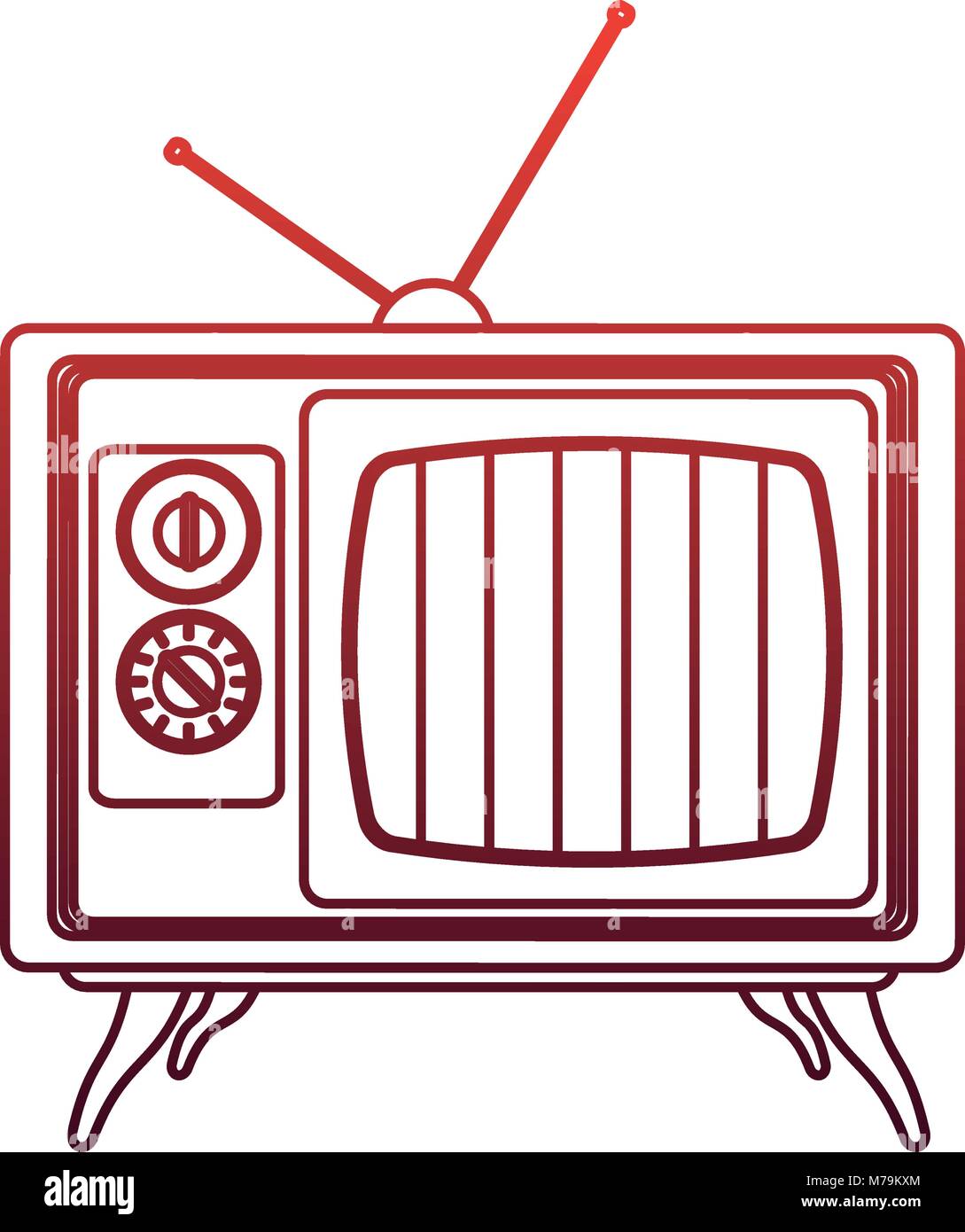 Old television symbol vector illustration graphic design Stock Vector ...