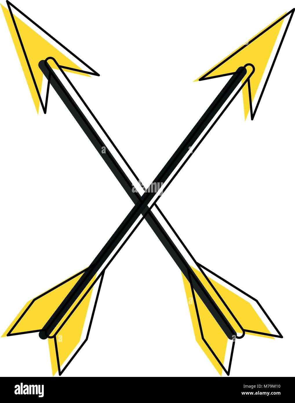 Bow arrows symbol vector illustration graphic design Stock Vector Image ...