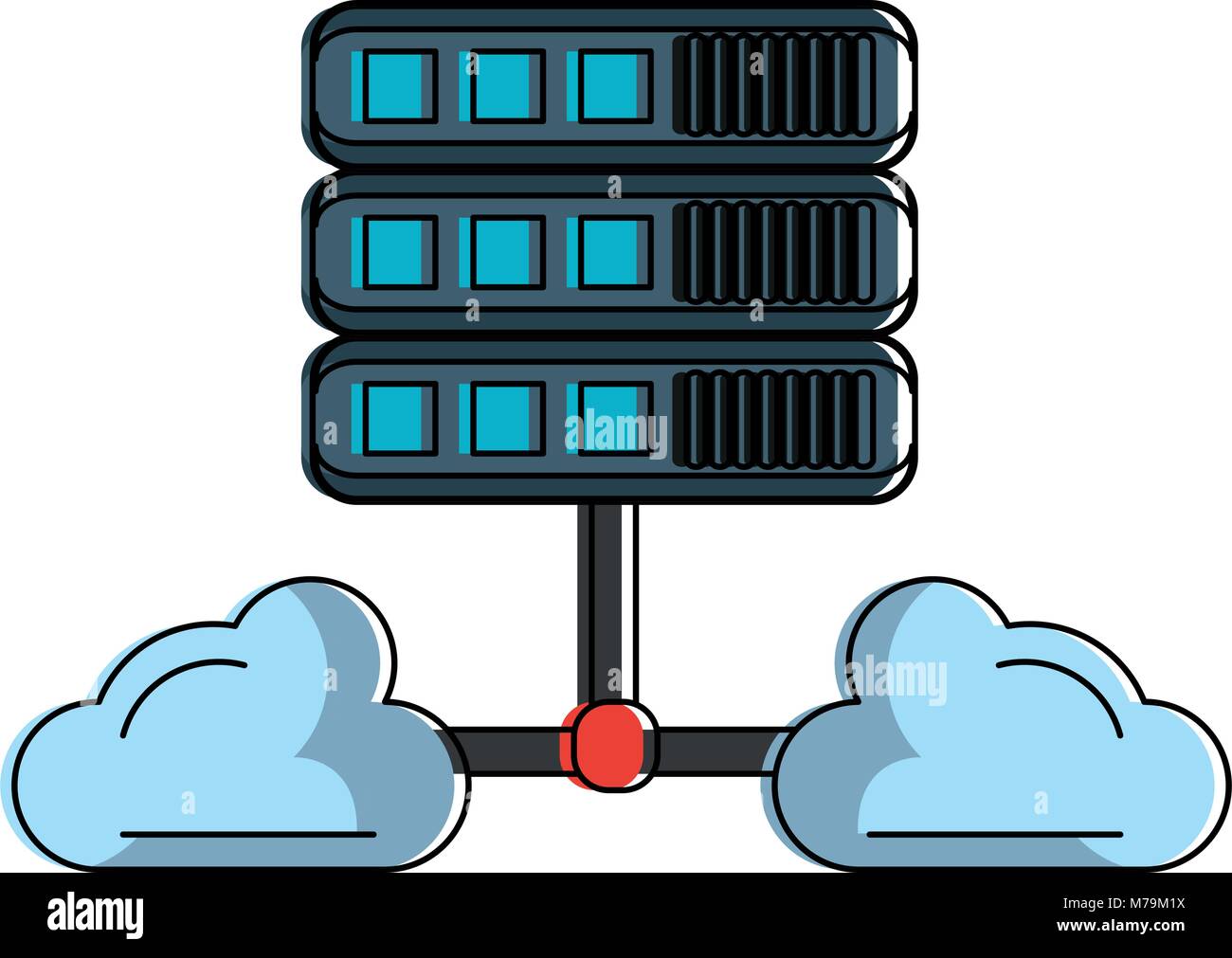 Databse servers technology vector illustration graphic design Stock ...