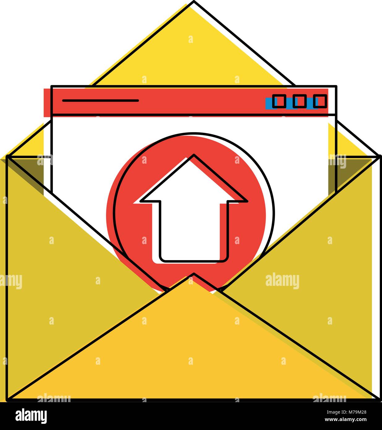 Email and upload vector illustration graphic design Stock Vector Image ...