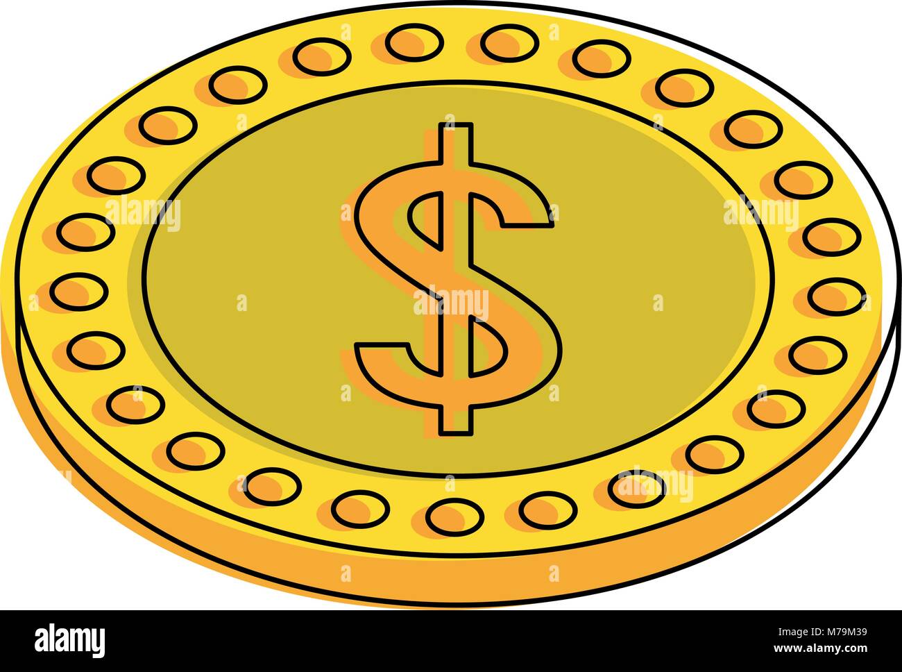 Money coin cartoons vector illustration graphic design Stock Vector ...