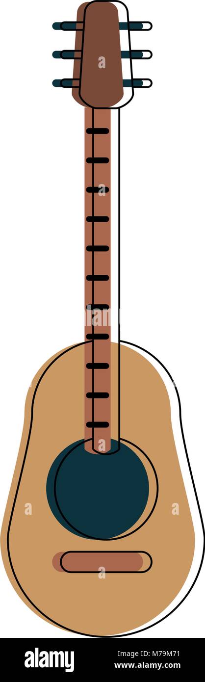 Acoustic guitar cartoon vector illustration graphic design Stock Vector ...