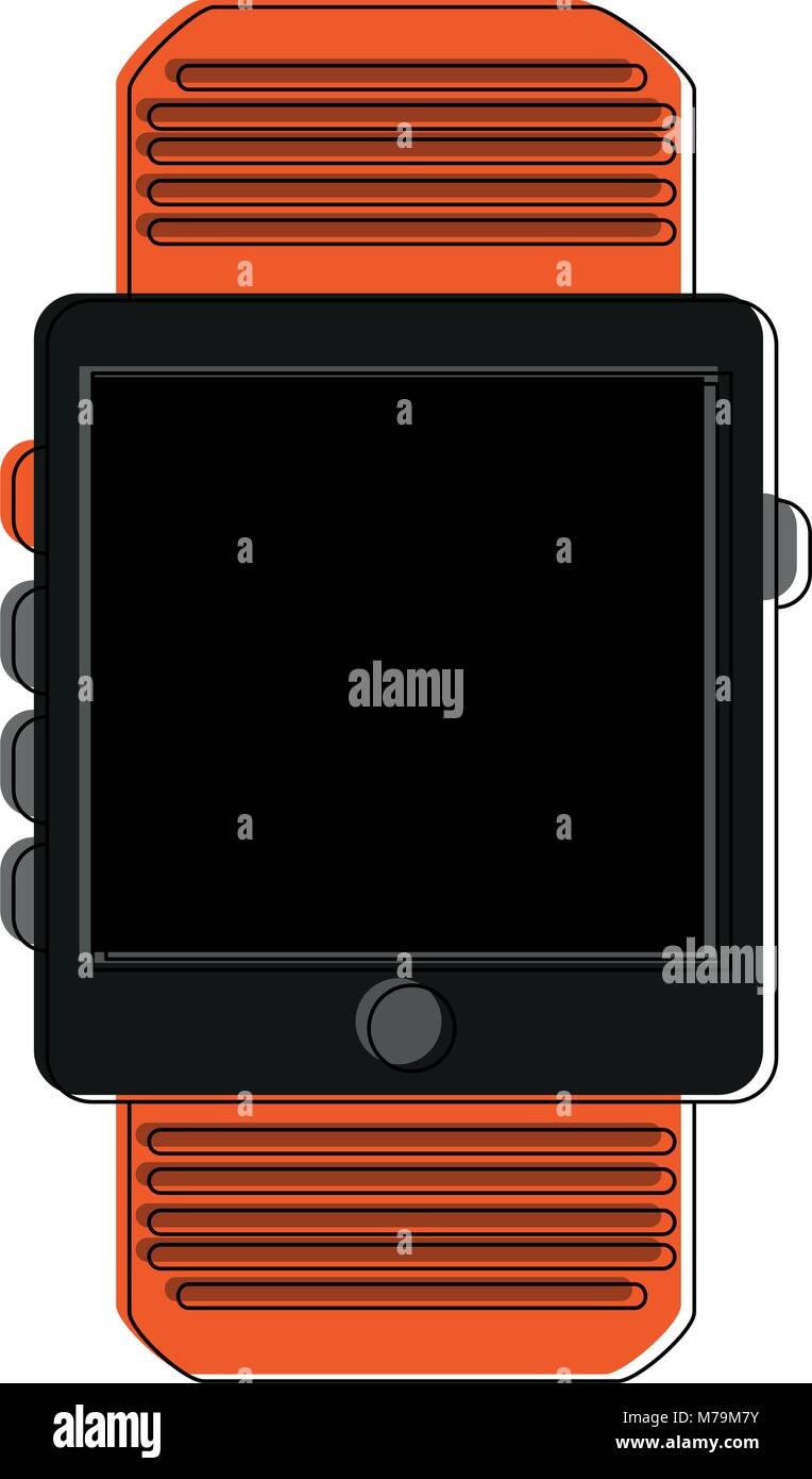 Smartwatch wearable technology vector illustration graphic design Stock ...