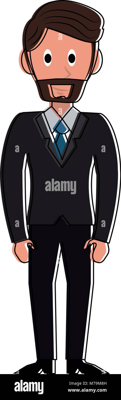 Businessman with suit cartoon vector illustration graphic design Stock ...
