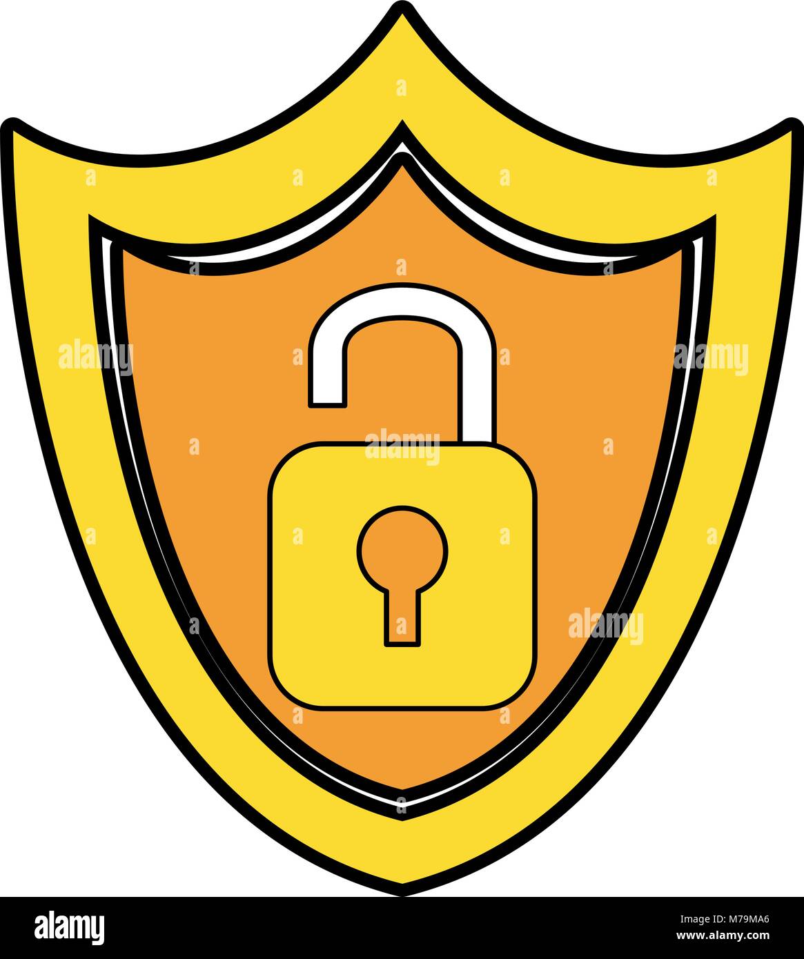 Shield security symbol vector illustration graphic design Stock Vector ...