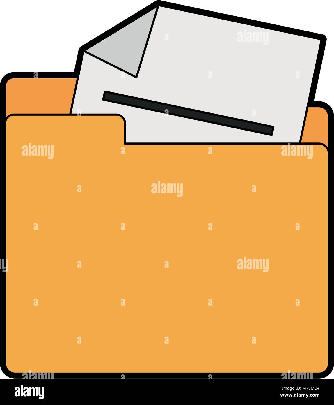 Folder with sheet vector illustration graphic design Stock Vector Image ...