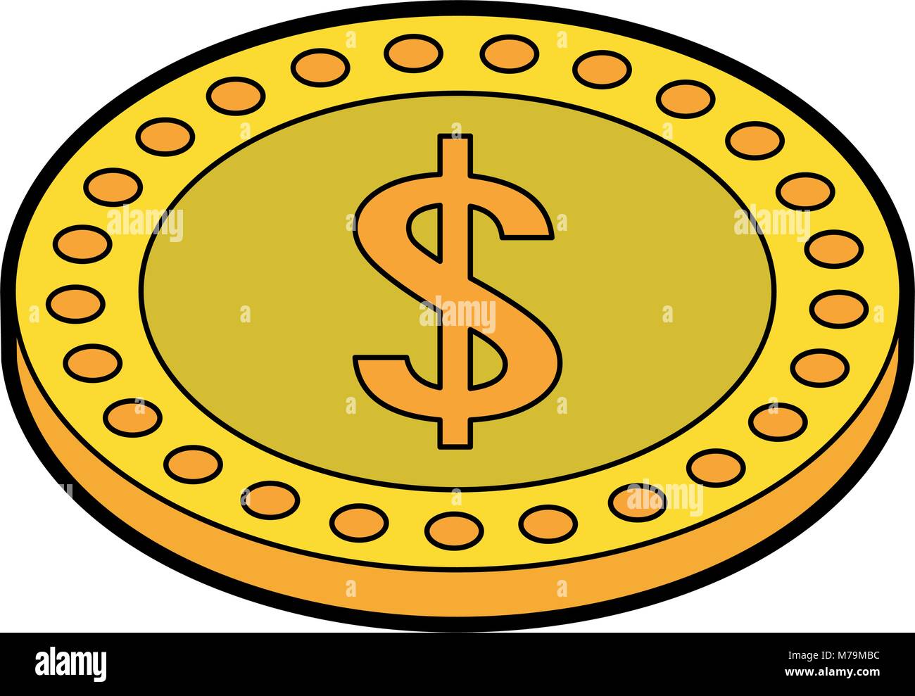 Money coin cartoons vector illustration graphic design Stock Vector ...