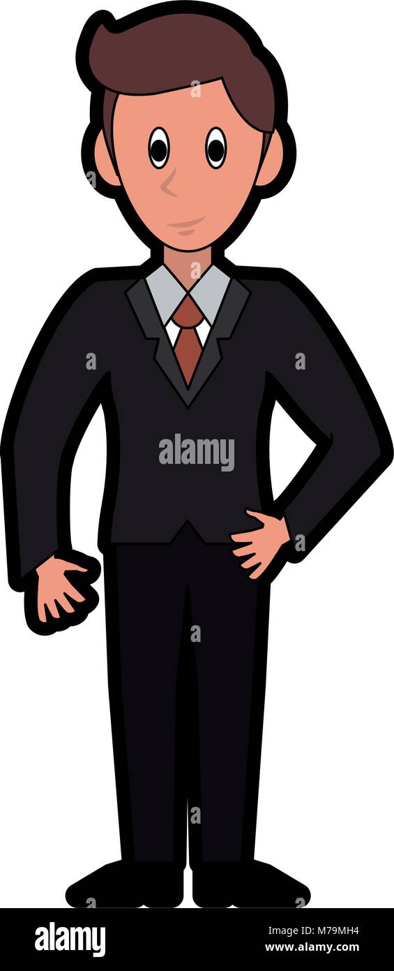 Businessman with suit cartoon vector illustration graphic design Stock ...