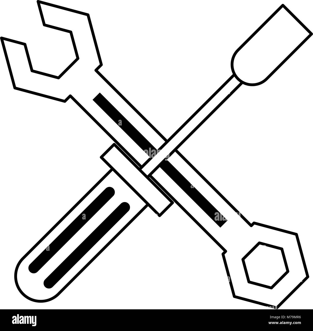 tools crossed symbol Stock Vector Image & Art - Alamy