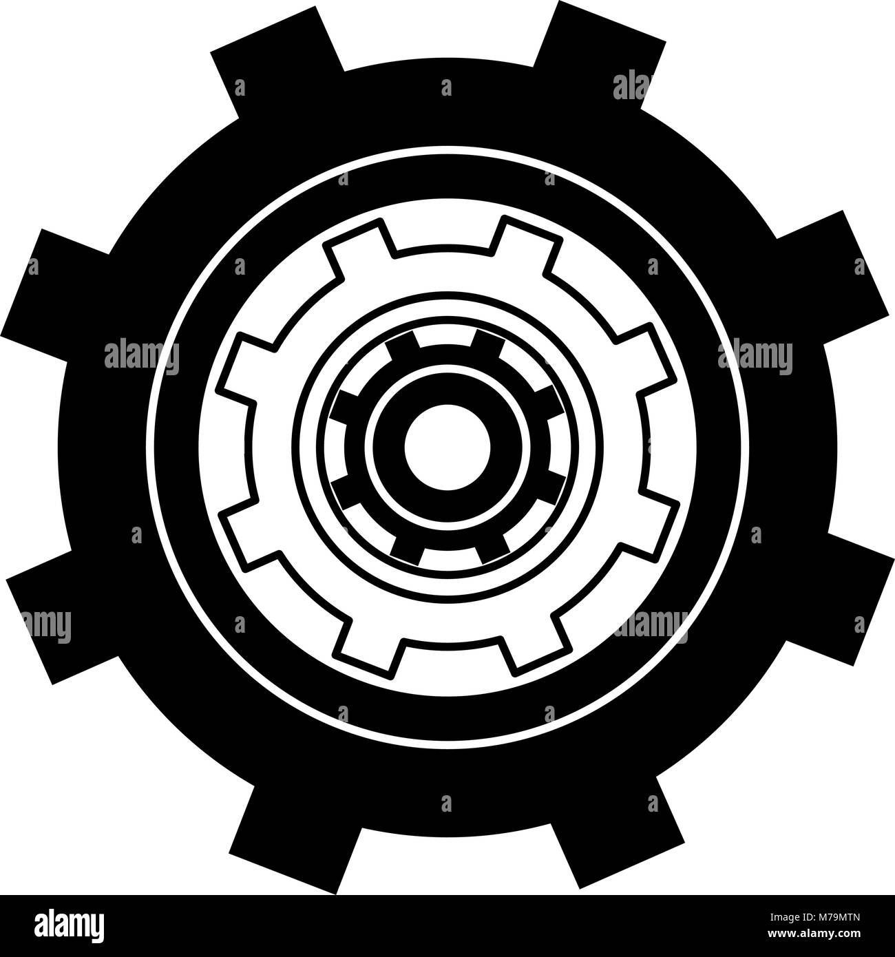 Gear machinery symbol Stock Vector Image & Art - Alamy