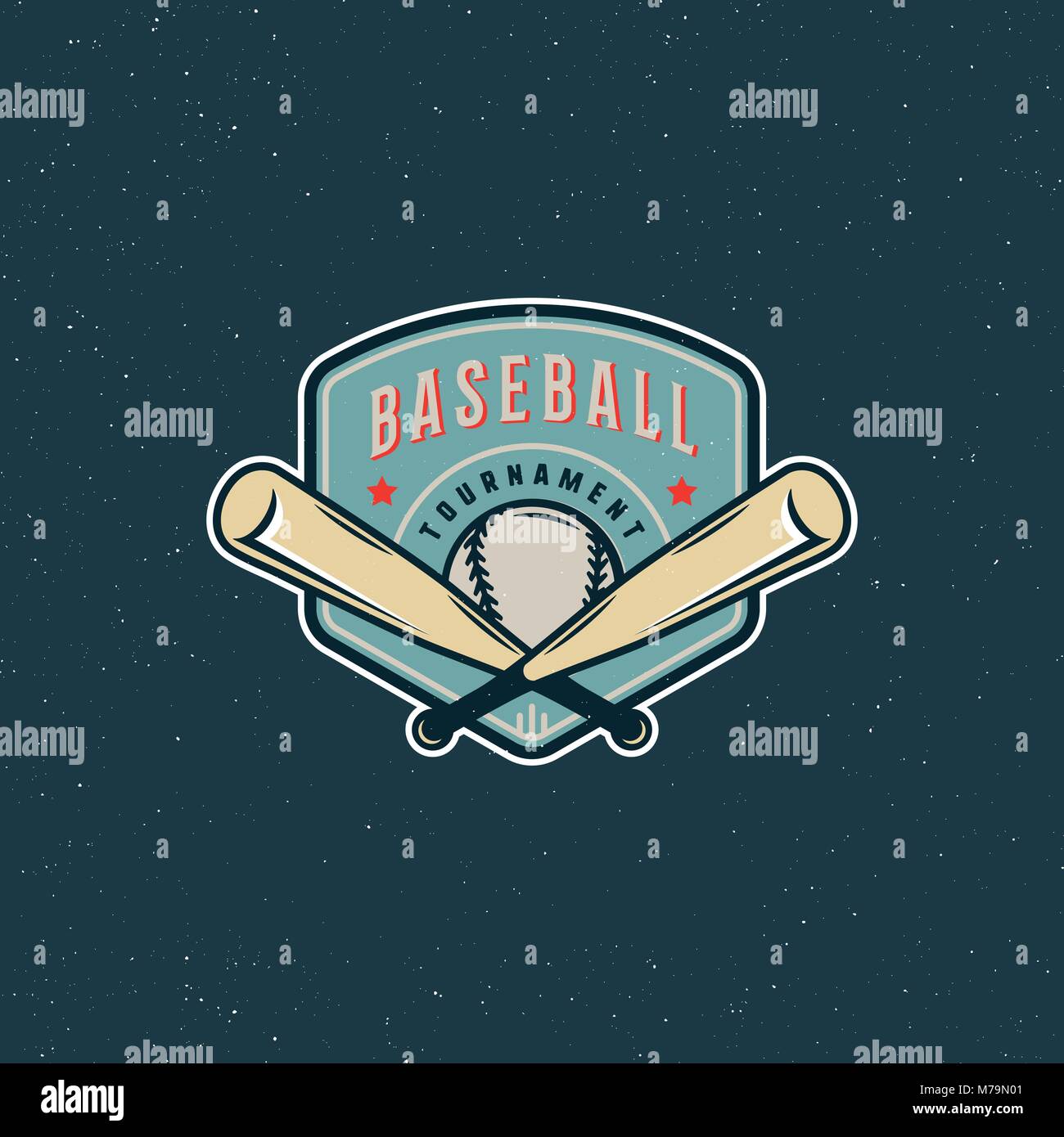vintage baseball logo. retro styled sport emblem. vector illustration ...