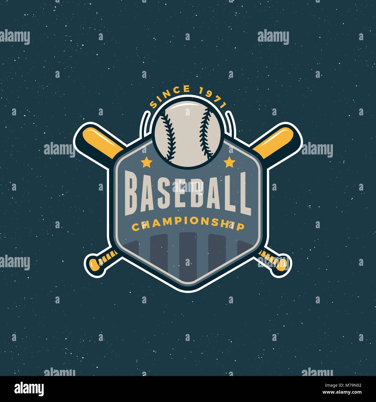 vintage baseball logo. retro styled sport emblem. vector illustration ...
