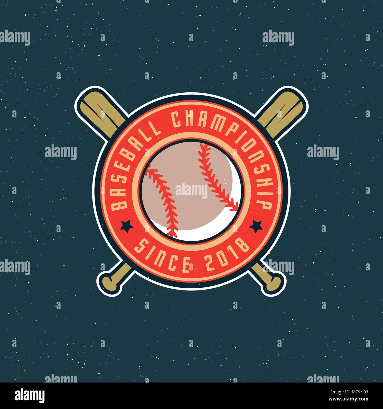 vintage baseball logo. retro styled sport emblem. vector illustration ...