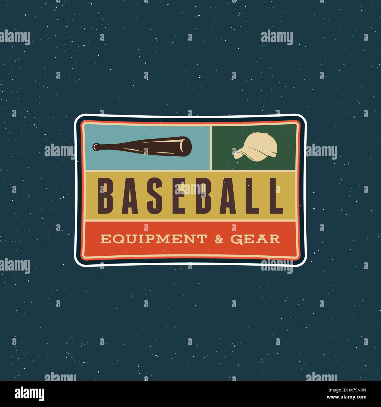 vintage baseball logo. retro styled sport emblem. vector illustration ...